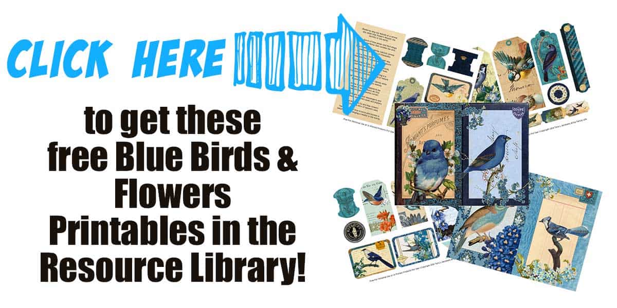 Blue Birds and Flowers - Free Printable Ephemera · Artsy Fartsy Life