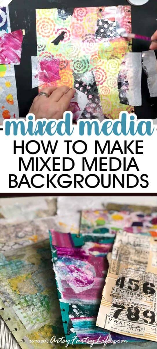 6 Ways To Make Easy Mixed Media Backgrounds · Artsy Fartsy Life