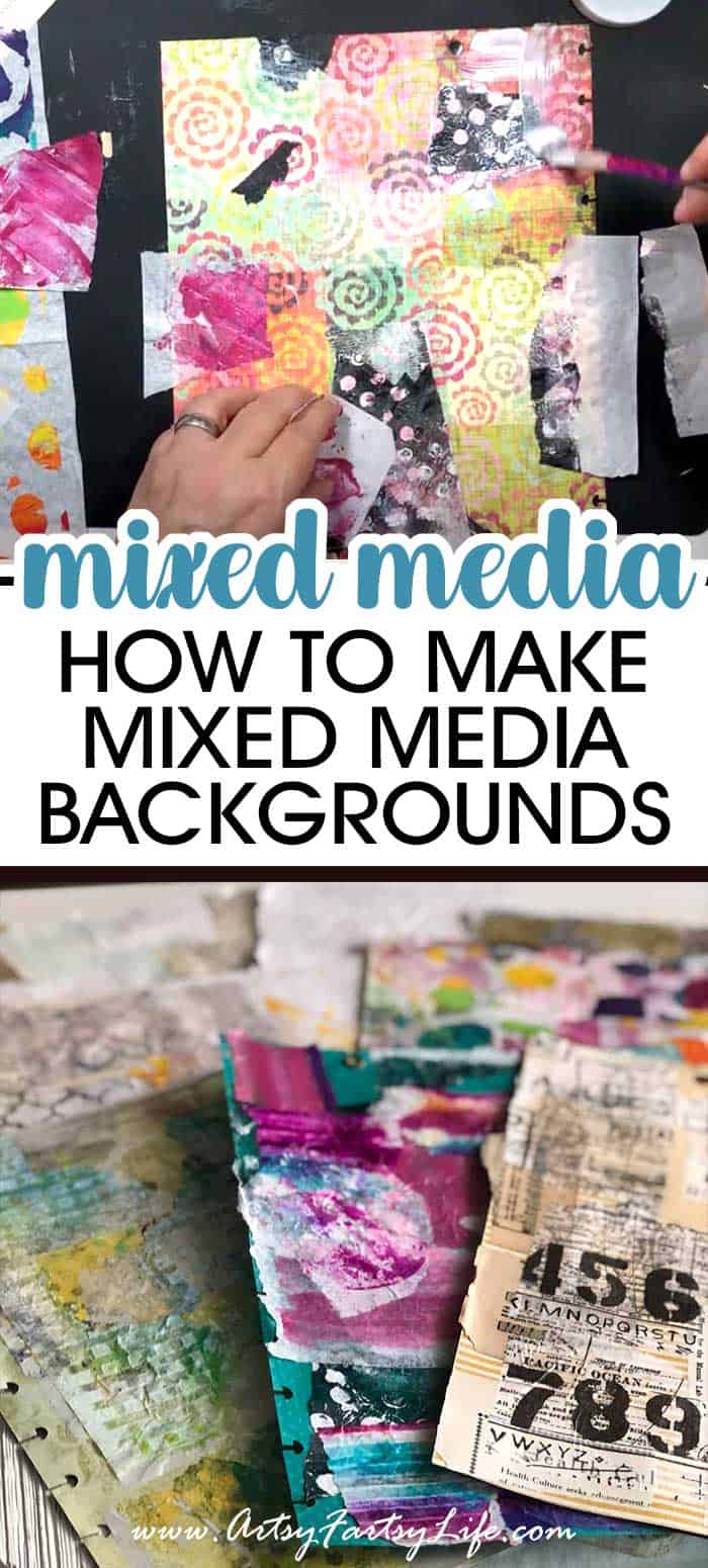 6 Ways To Make Easy Mixed Media Backgrounds · Artsy Fartsy Life