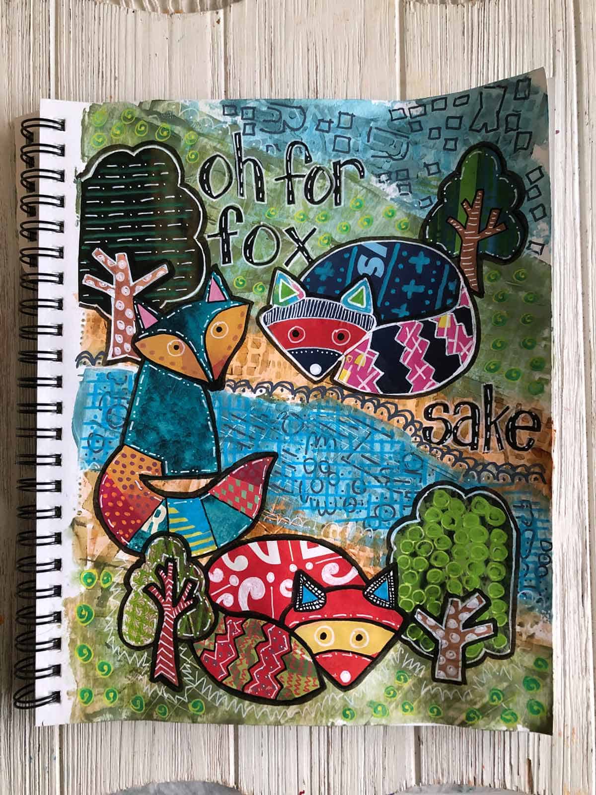 How To Use Coloring Book Pages For Mixed Media · Artsy Fartsy Life