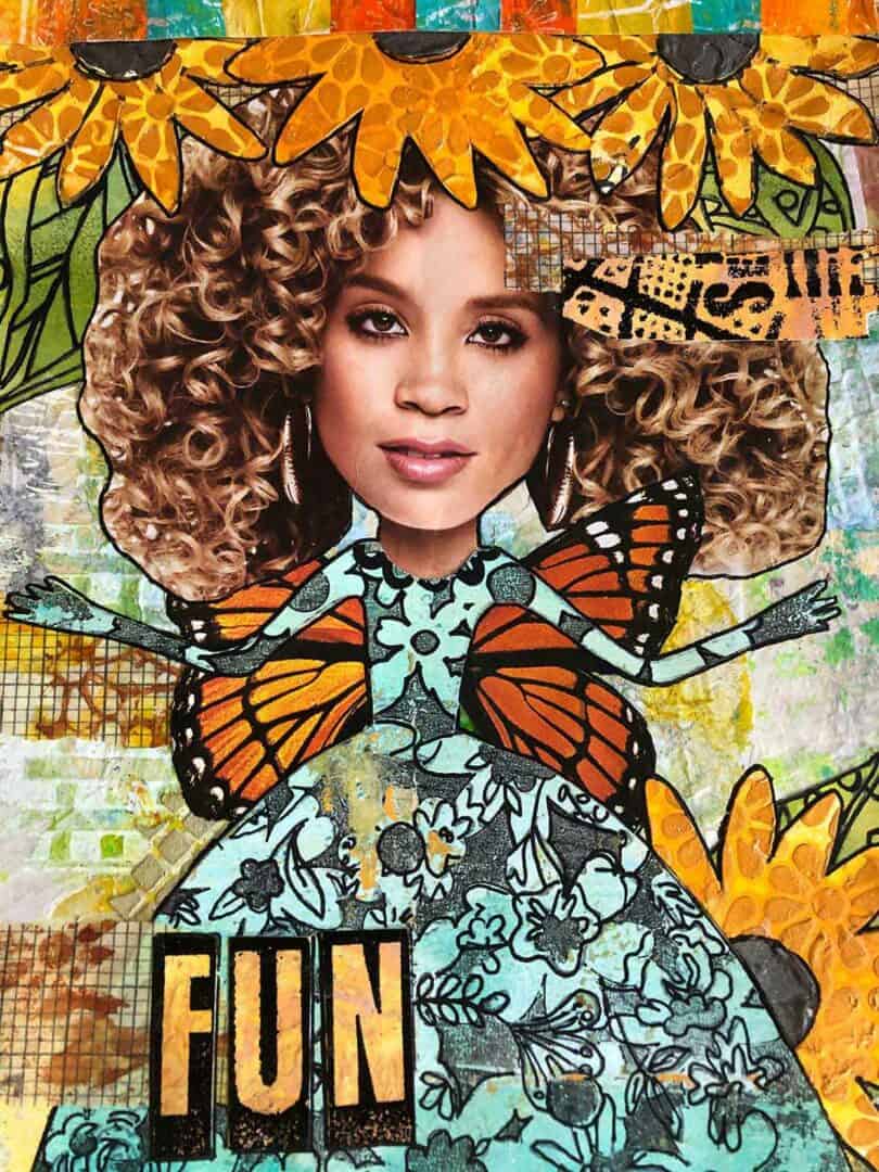 How To Use Coloring Book Pages For Mixed Media · Artsy Fartsy Life