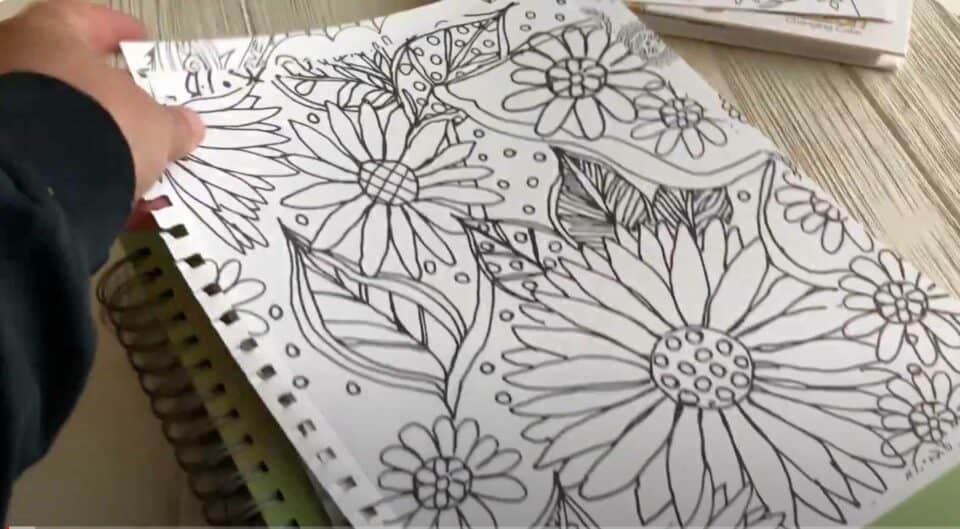 How To Use Coloring Book Pages For Mixed Media · Artsy Fartsy Life