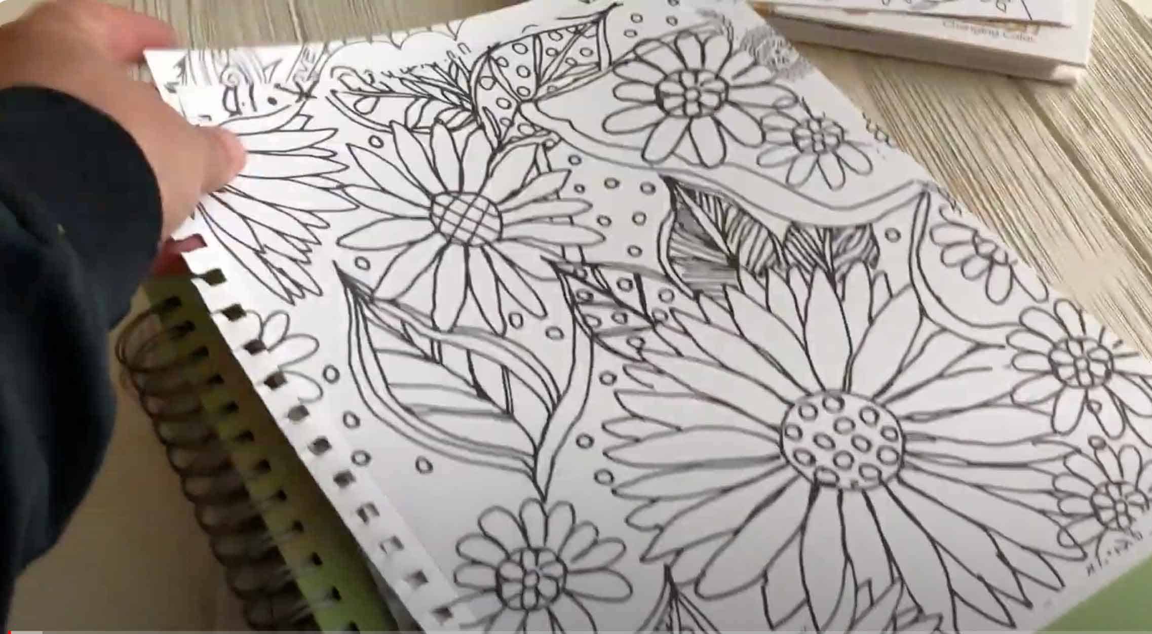 How To Use Coloring Book Pages For Mixed Media – Artsy Fartsy Life