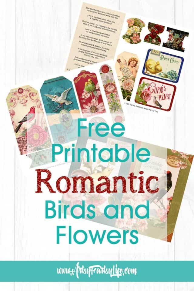 Romantic Birds and Flowers - Free Printable Ephemera · Artsy Fartsy Life