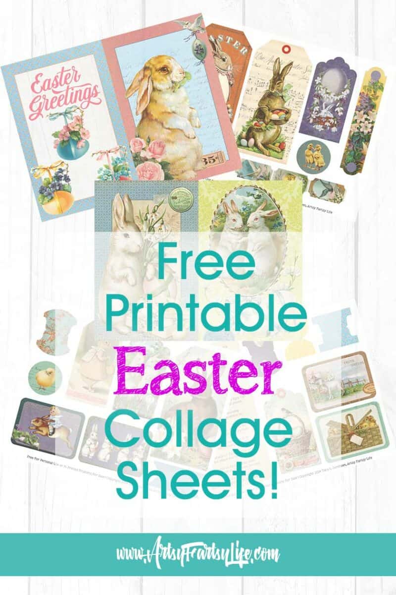Easter Ephemera! Free Printable Collage Kit · Artsy Fartsy Life