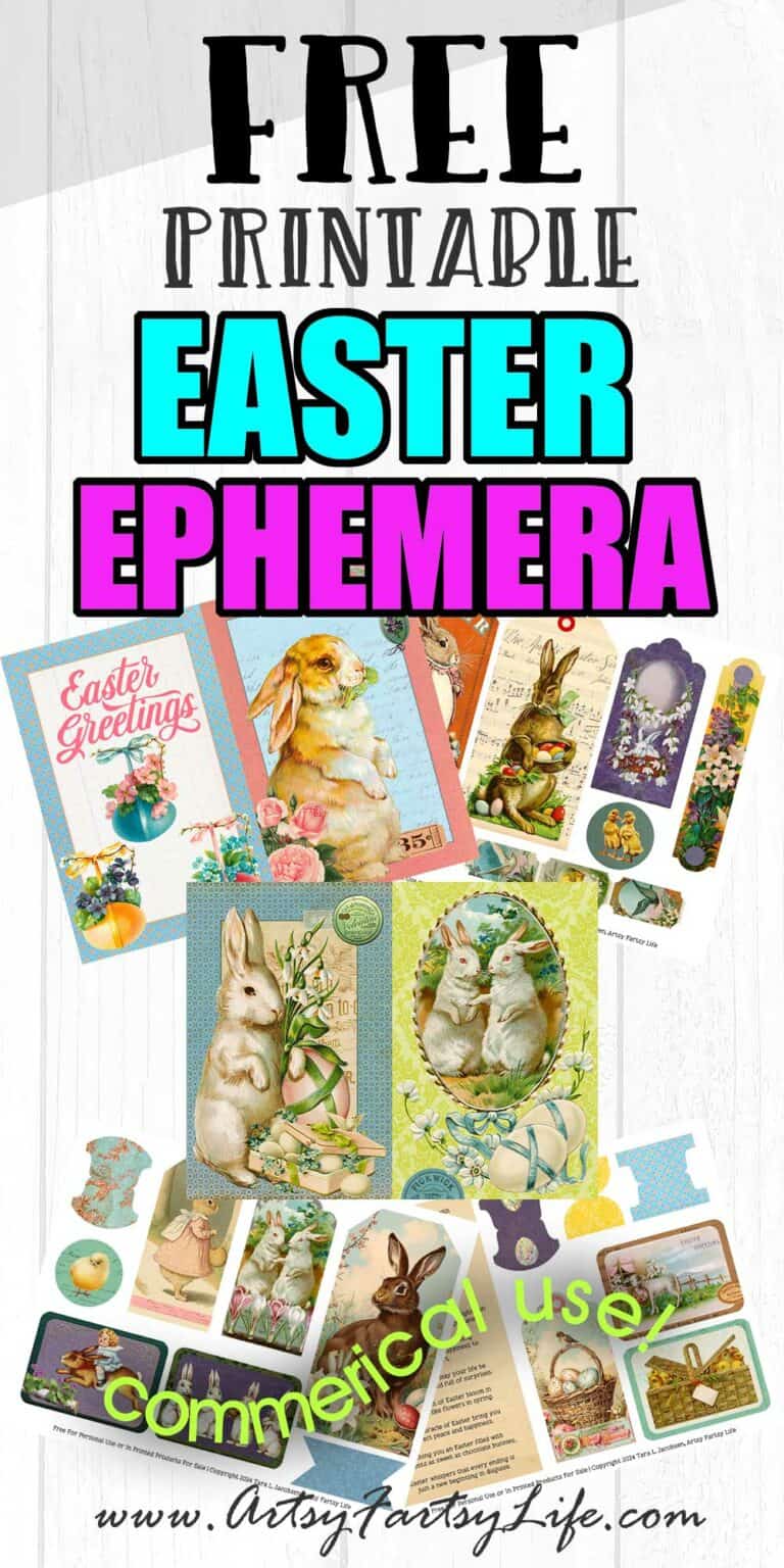 Easter Ephemera! Free Printable Collage Kit · Artsy Fartsy Life