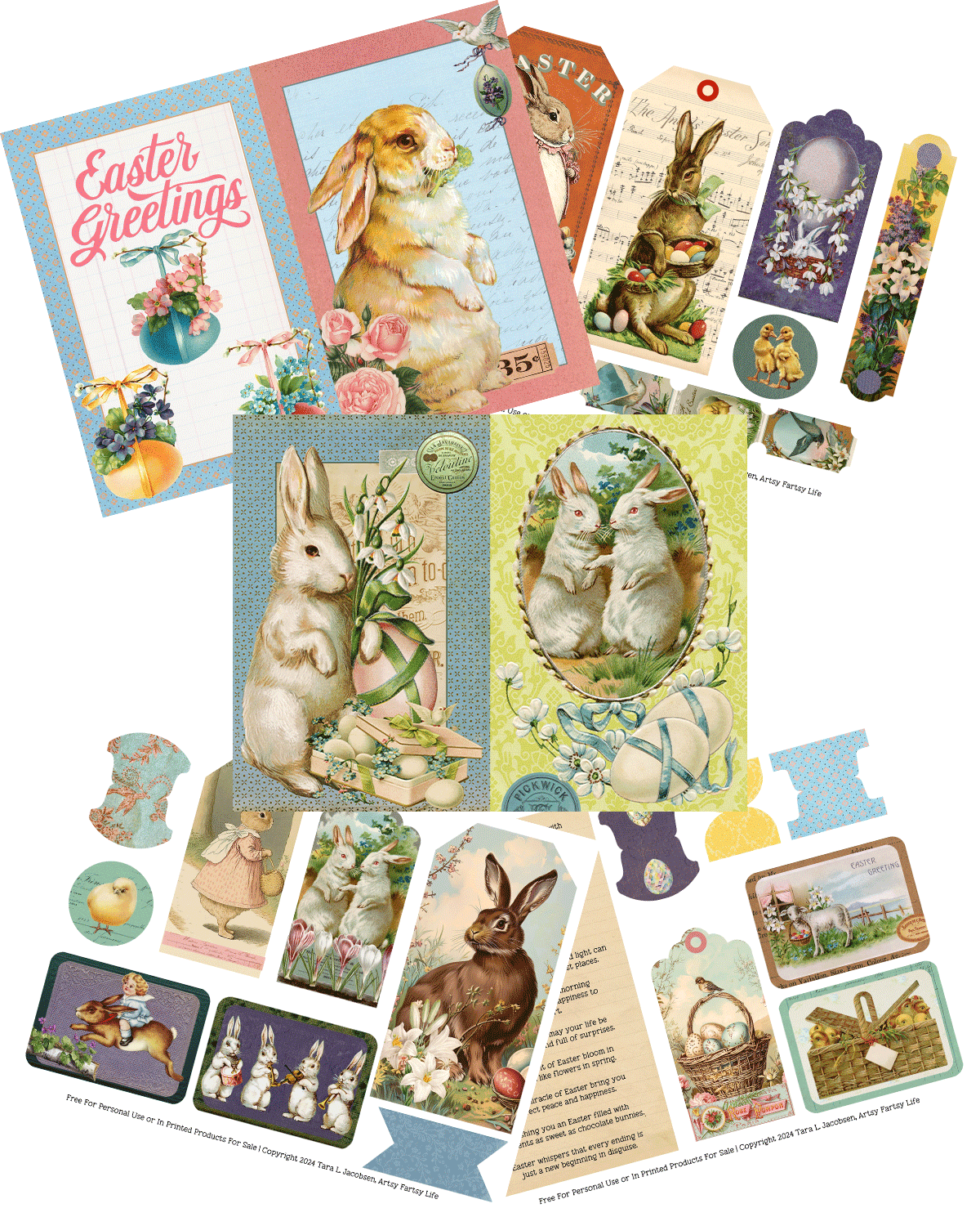 Easter Ephemera! Free Printable Collage Kit · Artsy Fartsy Life