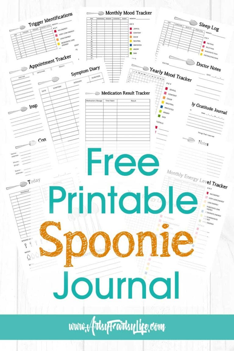 Free Printable Spoonie Planner · Artsy Fartsy Life