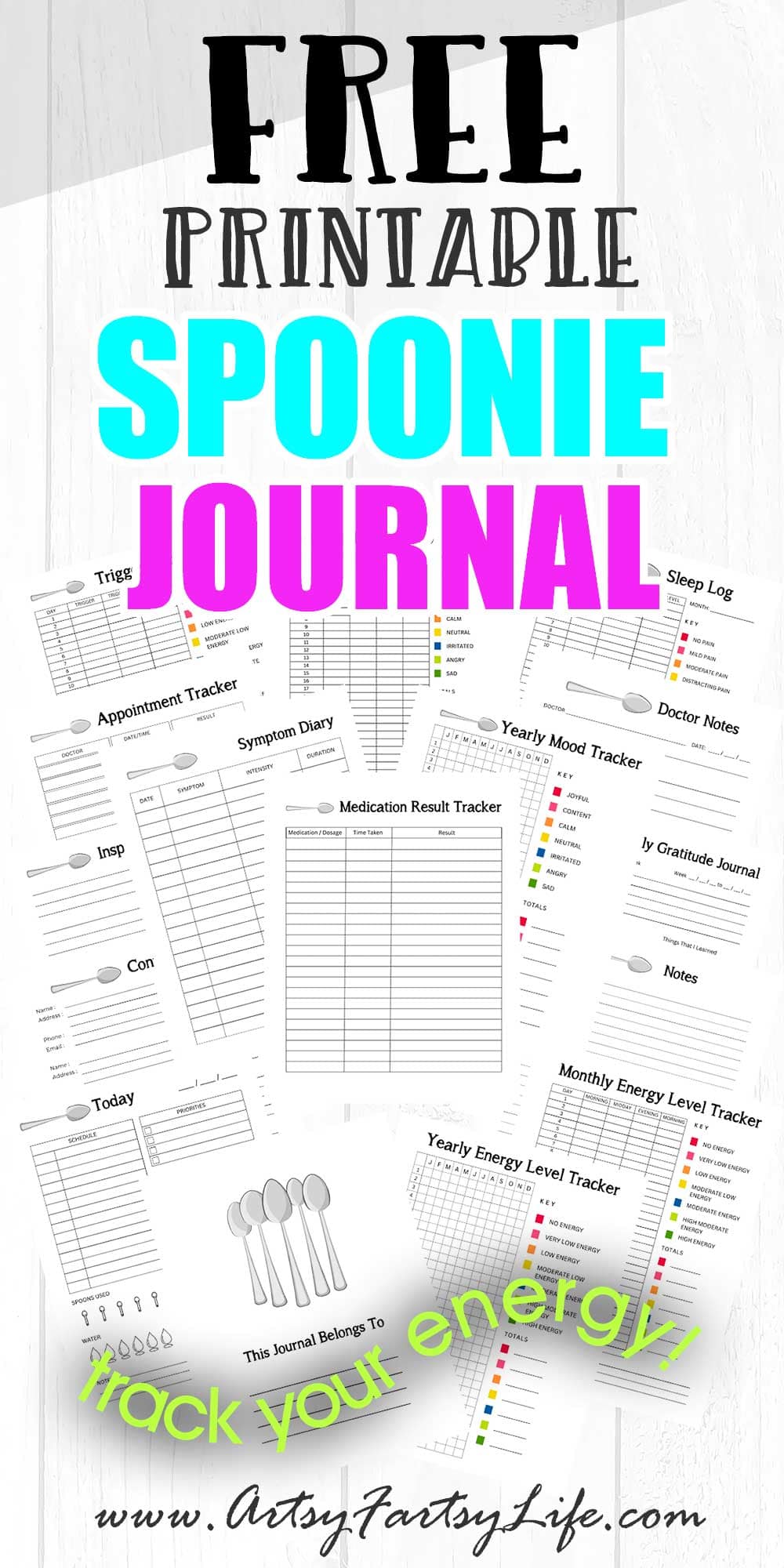Free Printable Spoonie Planner · Artsy Fartsy Life