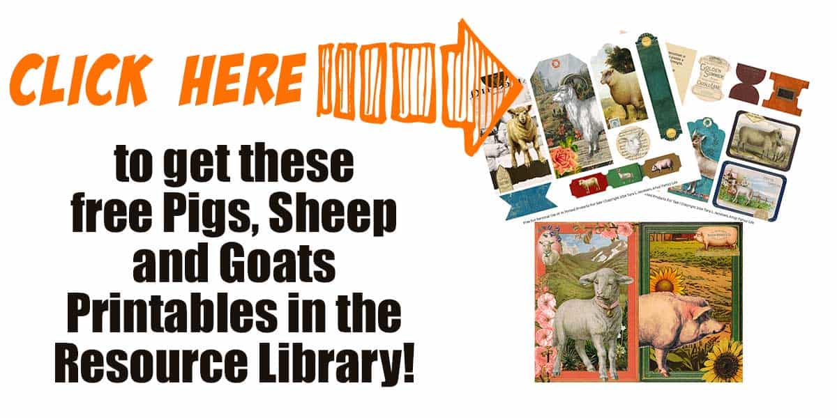Pigs, Goats and Sheep - Free Printable Collage Sheets! · Artsy Fartsy Life