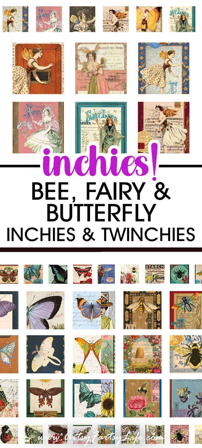 Bee, Fairy & Butterfly Inchies and Twinchies - Free Printable Collage ...