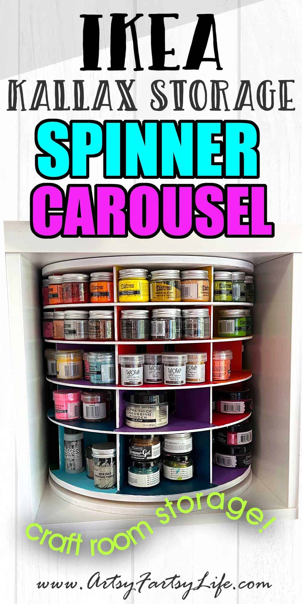 Wicked Cool Ikea Kallax Carousel Spinner · Artsy Fartsy Life