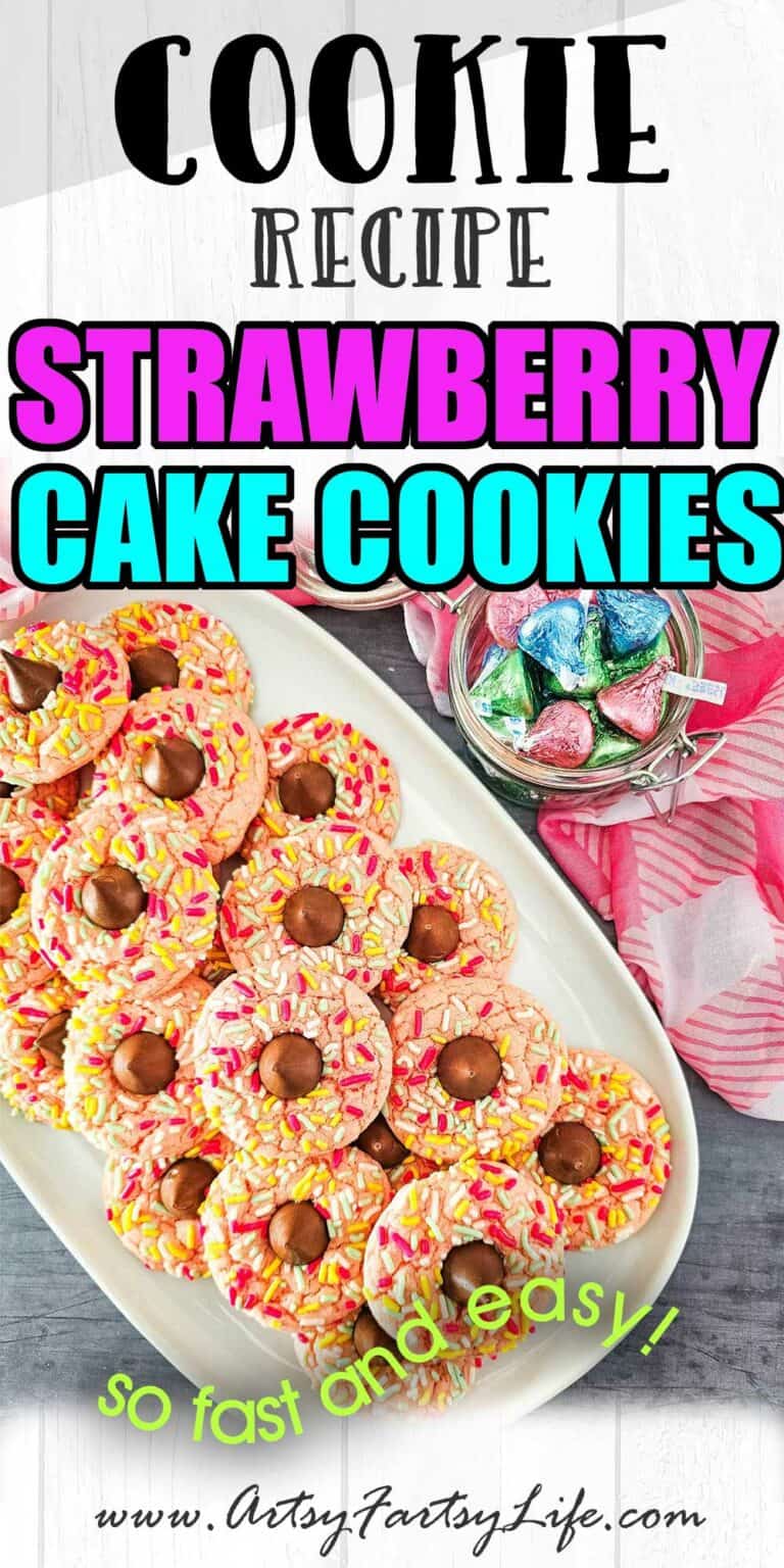 Simple Strawberry Cake Box Cookie Recipe · Artsy Fartsy Life