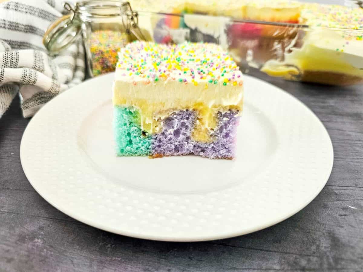 Spring Poke Cake Box Recipe - Easy and Delicious! · Artsy Fartsy Life