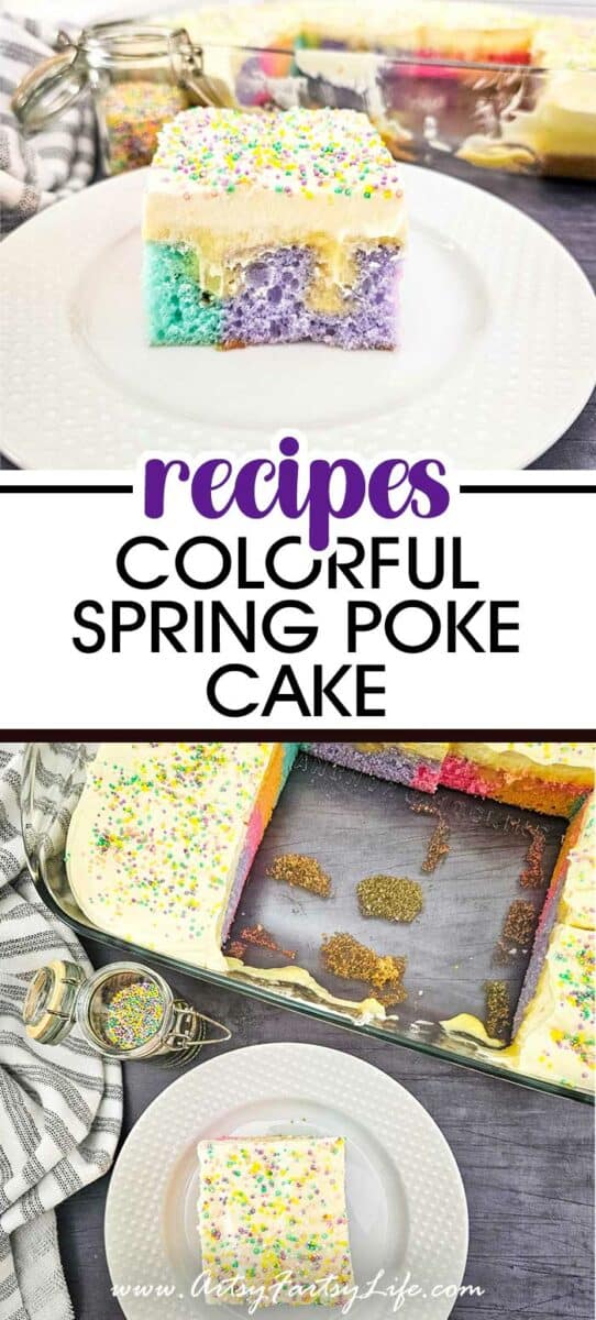 Spring Poke Cake Box Recipe - Easy and Delicious! · Artsy Fartsy Life