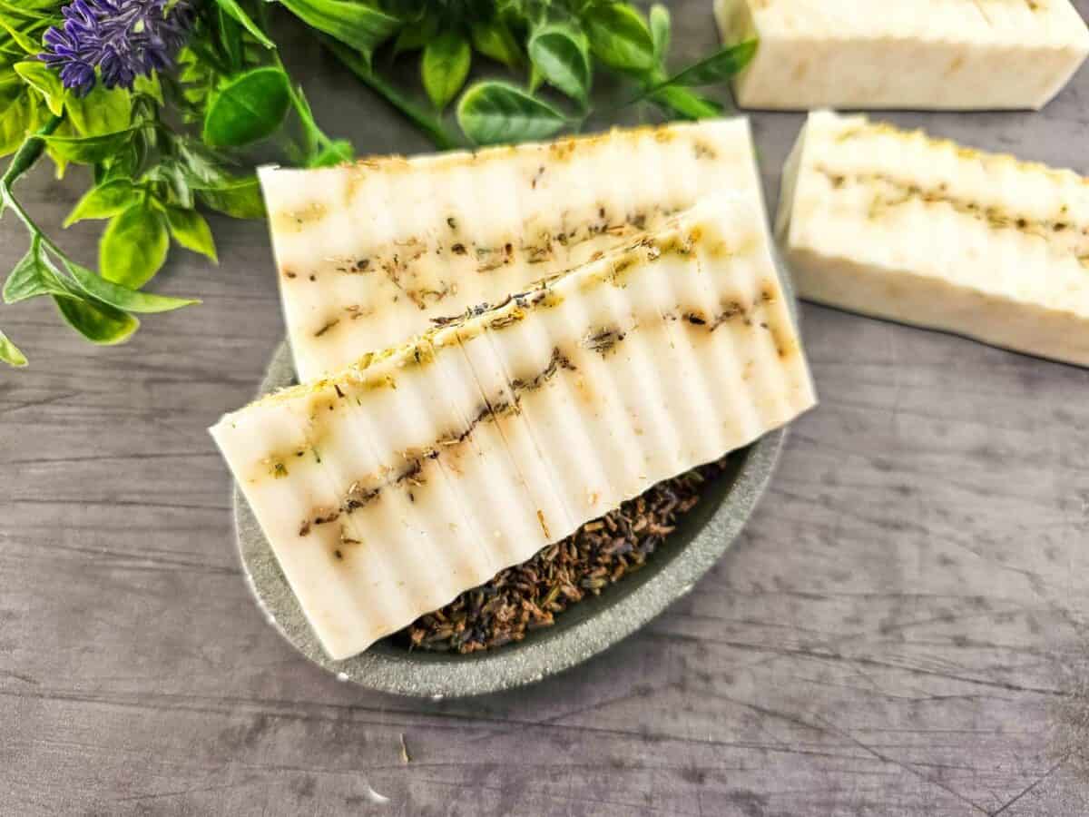 How To Make Natural Homemade DIY Lavender Soap · Artsy Fartsy Life