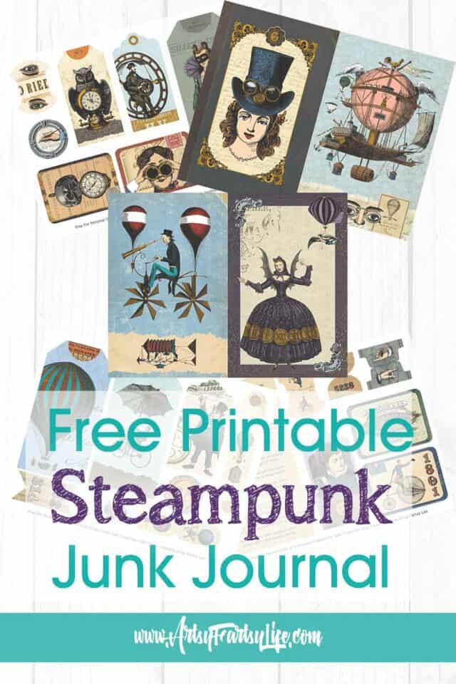Vintage Steampunk Junk Journal Kit - Free Printable · Artsy Fartsy Life