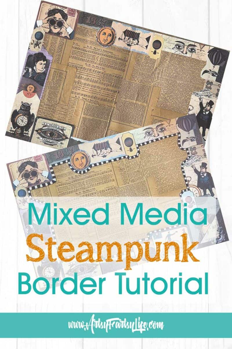How To Make A Vintage Steampunk Junk Journal Border · Artsy Fartsy Life