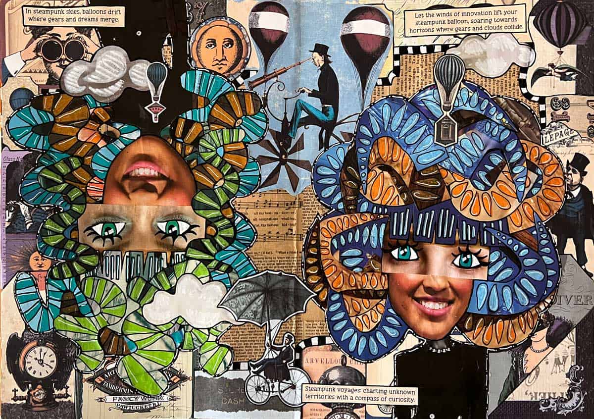 How To Make Magazine Collage Hair - Art Tutorial · Artsy Fartsy Life