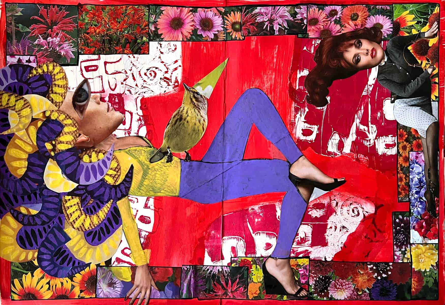 How To Paint On Magazine Collage - Mixed Media Tips · Artsy Fartsy Life