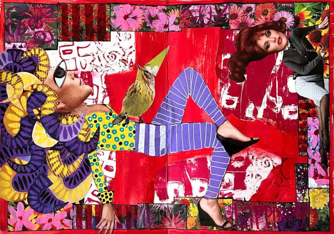 How To Paint On Magazine Collage - Mixed Media Tips · Artsy Fartsy Life