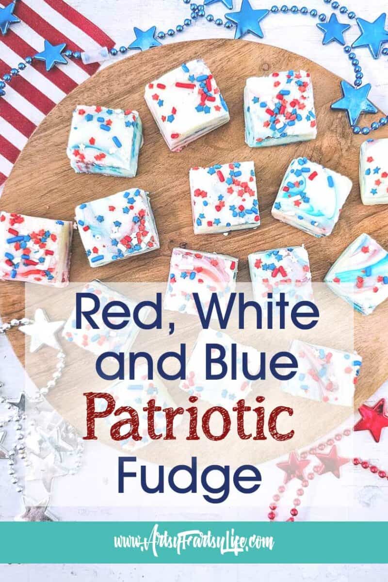 Easy Patriotic Treats - Red White and Blue Fudge · Artsy Fartsy Life