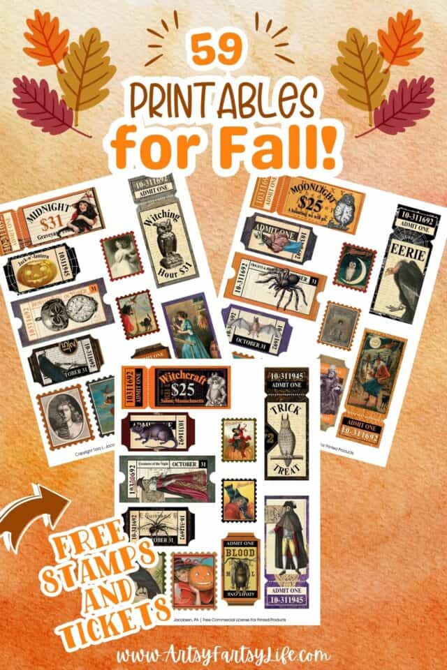 59 Free Printable Junk Journal Pages For Fall · Artsy Fartsy Life