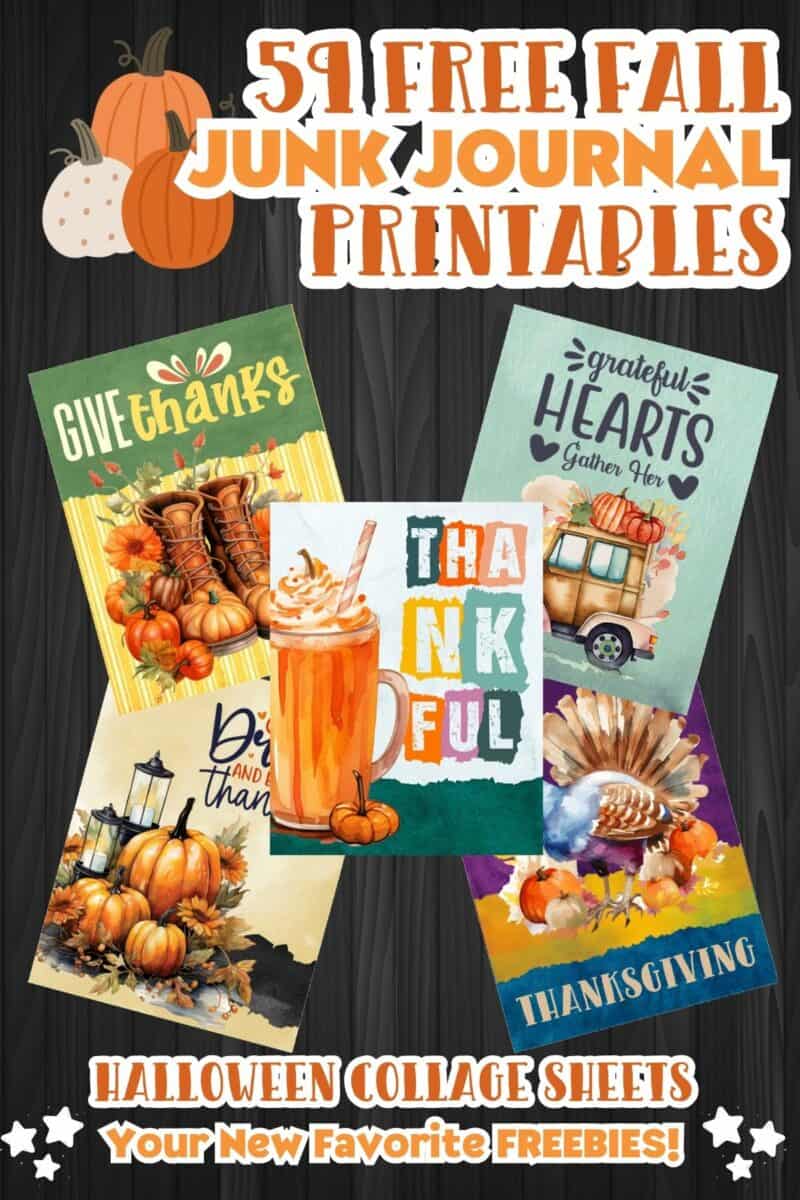 59 Free Printable Junk Journal Pages For Fall · Artsy Fartsy Life