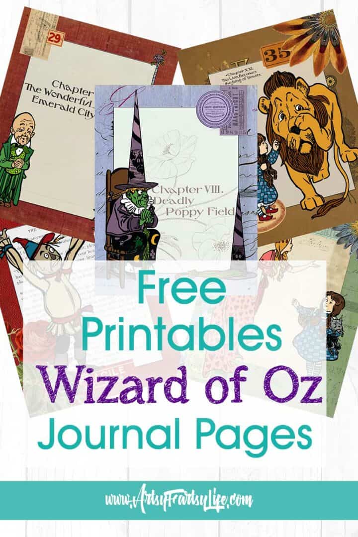 Wizard of Oz - Free Printable Junk Journal Pages · Artsy Fartsy Life