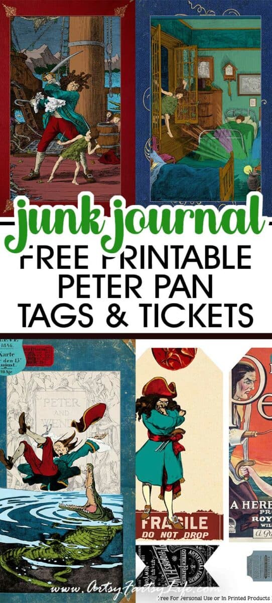 Free Vintage Peter Pan Junk Journal Kit · Artsy Fartsy Life