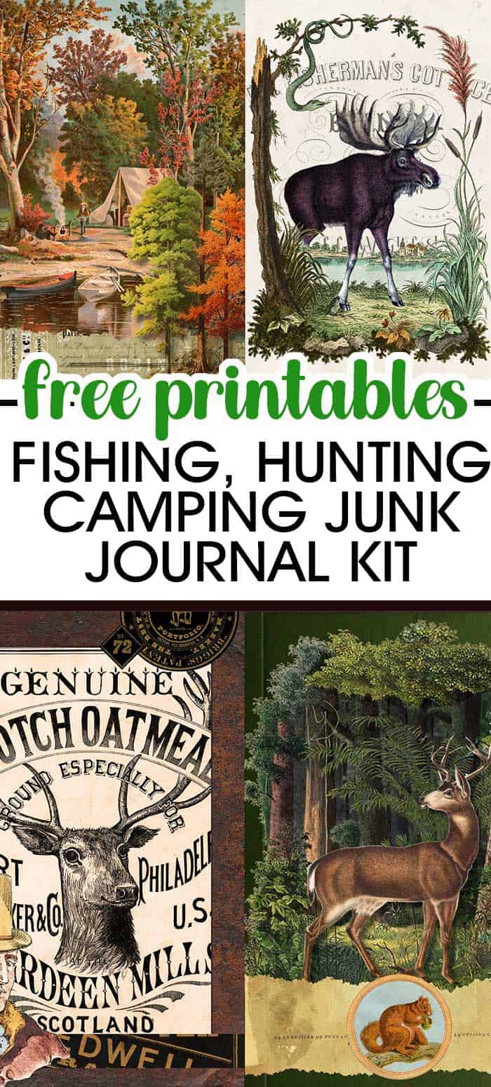 Hunting, Camping and Fishing Junk Journal Kit - Free Printable · Artsy ...