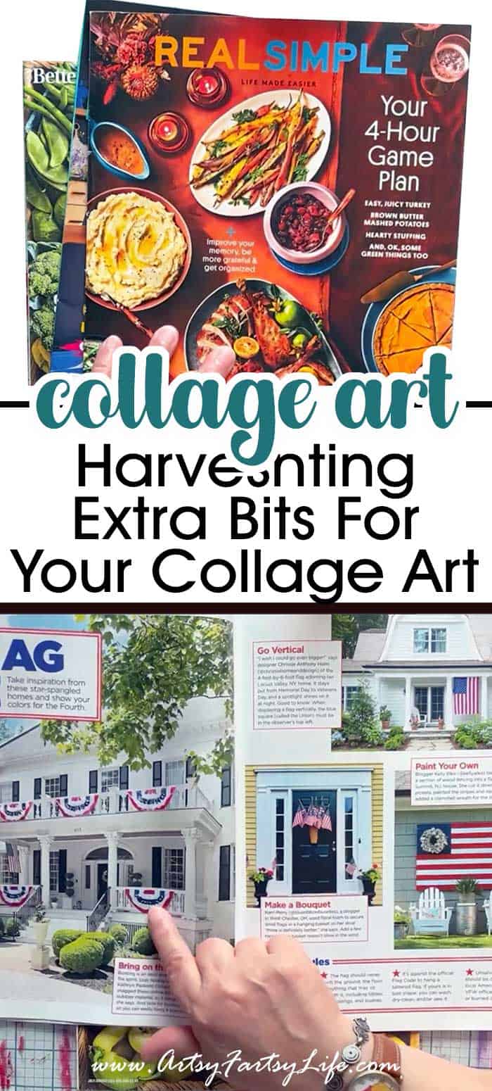 Harvesting Extra Bits For Your Magazine Collage Art · Artsy Fartsy Life