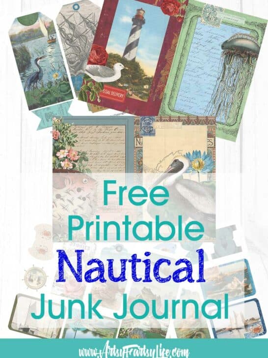 Free Printable Red and Pink Feminine Junk Journal Pages – Artsy Fartsy Life