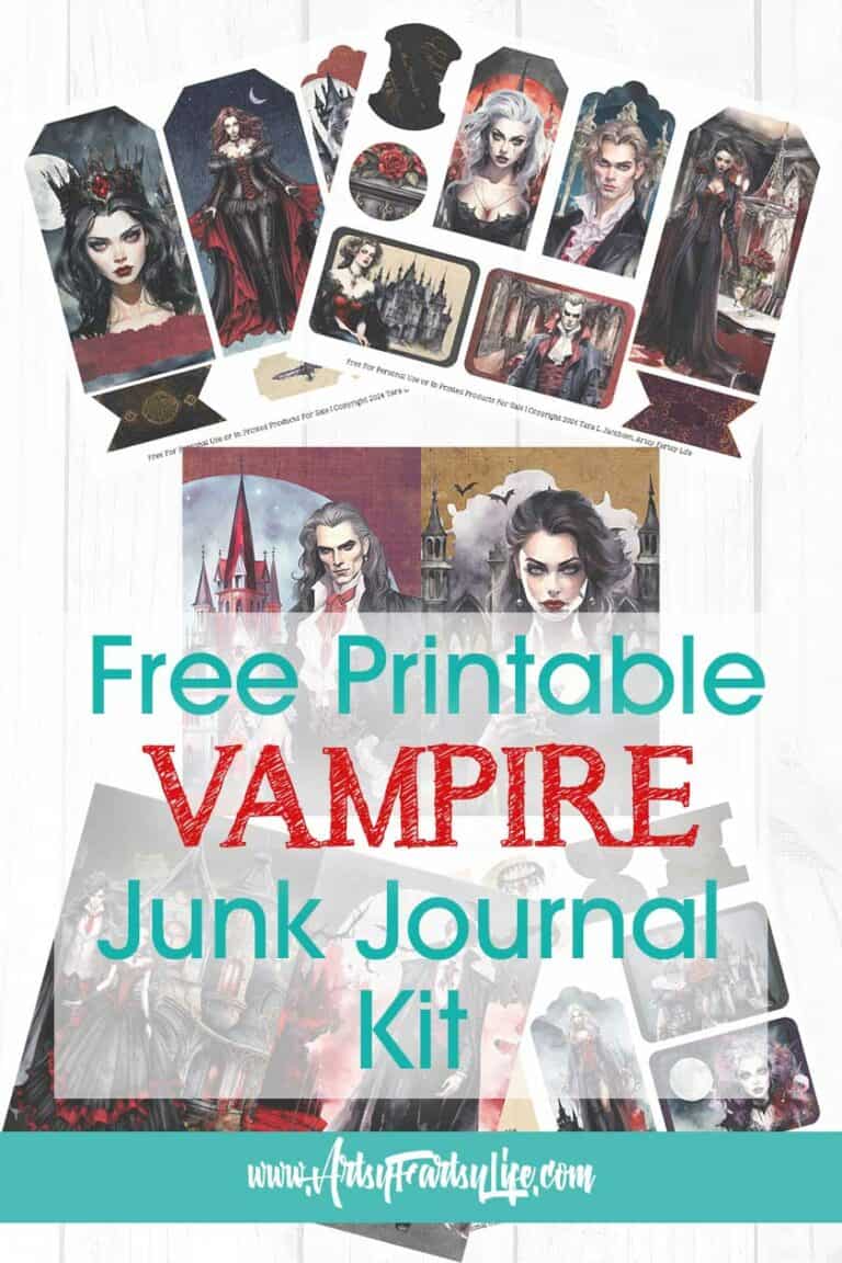 Vampire People Junk Journal Kit - Free Printable · Artsy Fartsy Life
