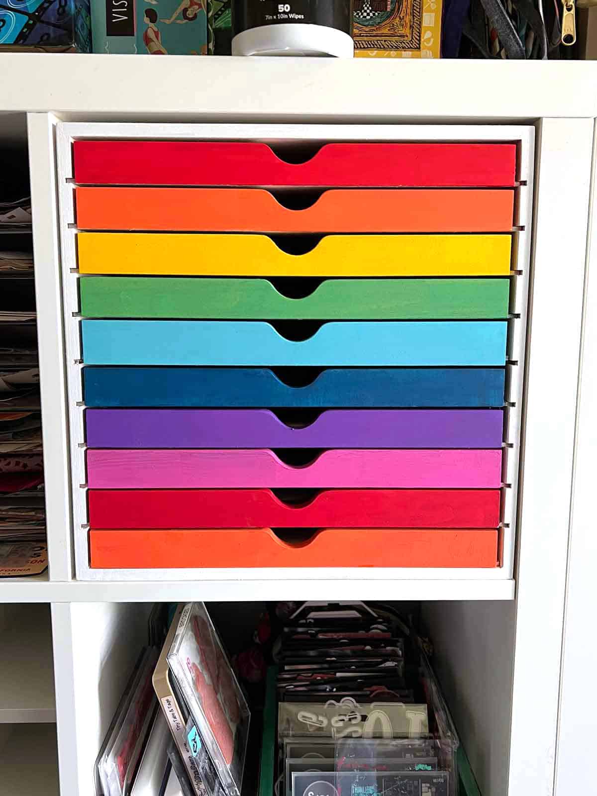 5 Fun and Creative Rainbow Craft Room Organization Ideas · Artsy Fartsy ...