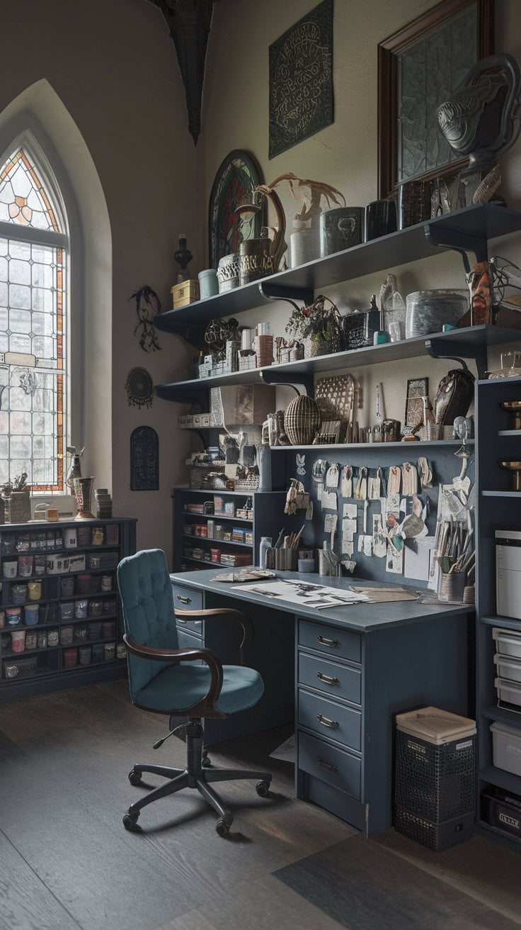 27 Craft Room Ideas Aesthetic For Your Dark Heart · Artsy Fartsy Life