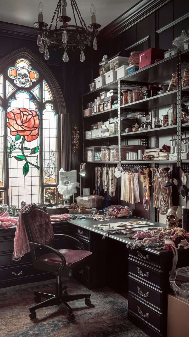 27 Craft Room Ideas Aesthetic For Your Dark Heart · Artsy Fartsy Life