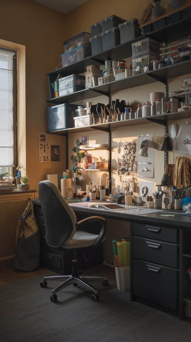 27 Craft Room Ideas Aesthetic For Your Dark Heart · Artsy Fartsy Life