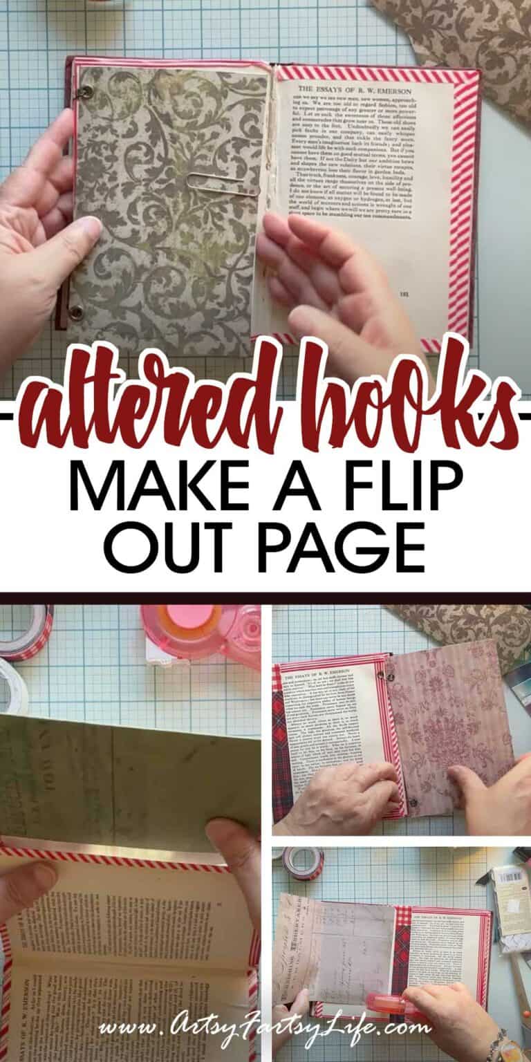 How To Make Flip Out Pages In An Altered Book · Artsy Fartsy Life
