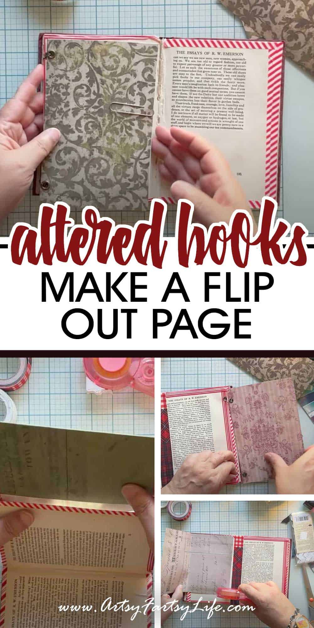 How To Make Flip Out Pages In An Altered Book · Artsy Fartsy Life