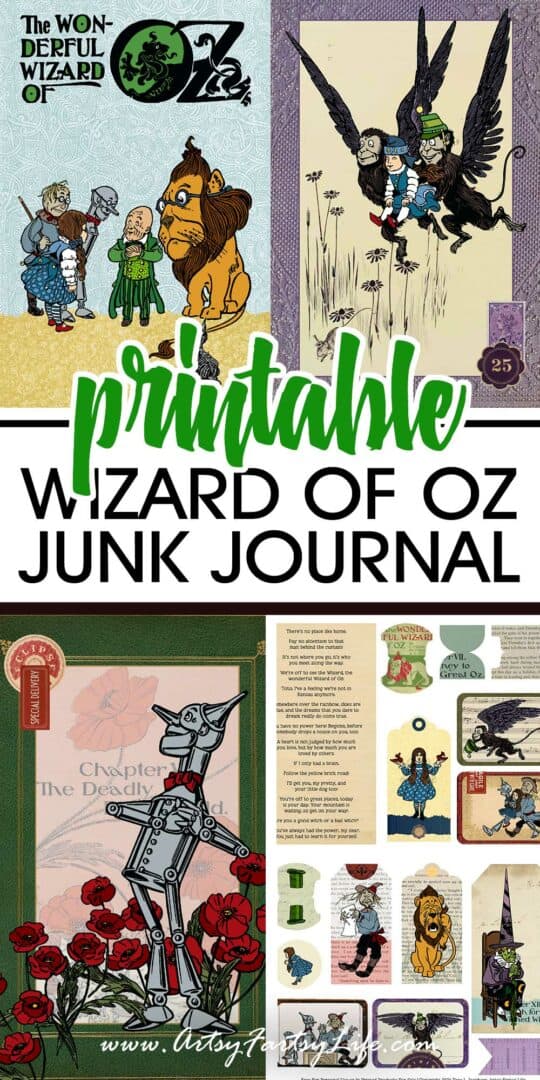Wicked Cool Wizard of Oz Junk Journal Printable · Artsy Fartsy Life