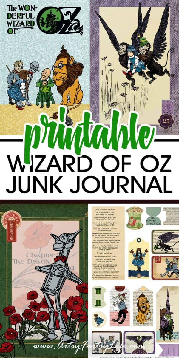 Wicked Cool Wizard of Oz Junk Journal Printable – Artsy Fartsy Life