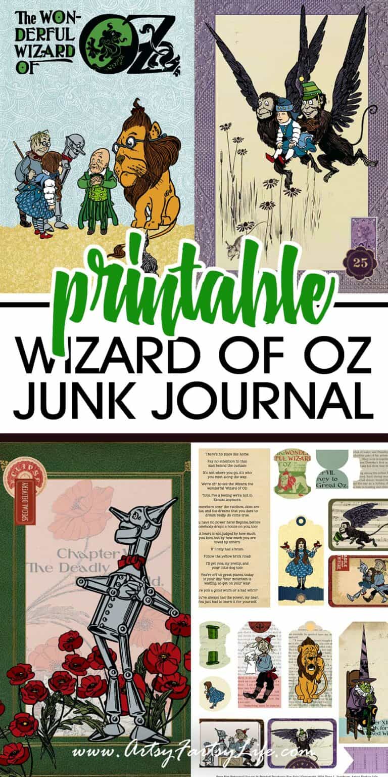 Wicked Cool Wizard of Oz Junk Journal Printable · Artsy Fartsy Life