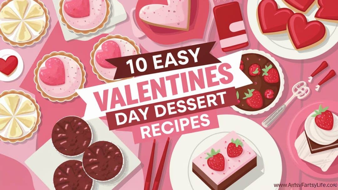 10 Easy Valentines Day Dessert Recipes - Sweet Treats! · Artsy Fartsy Life