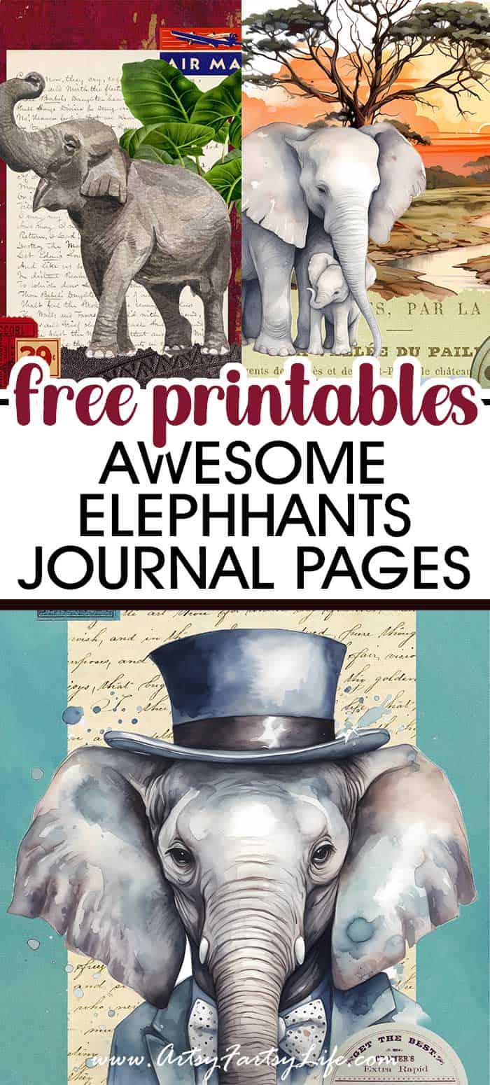 5 Awesome Elephants Journal Pages · Artsy Fartsy Life