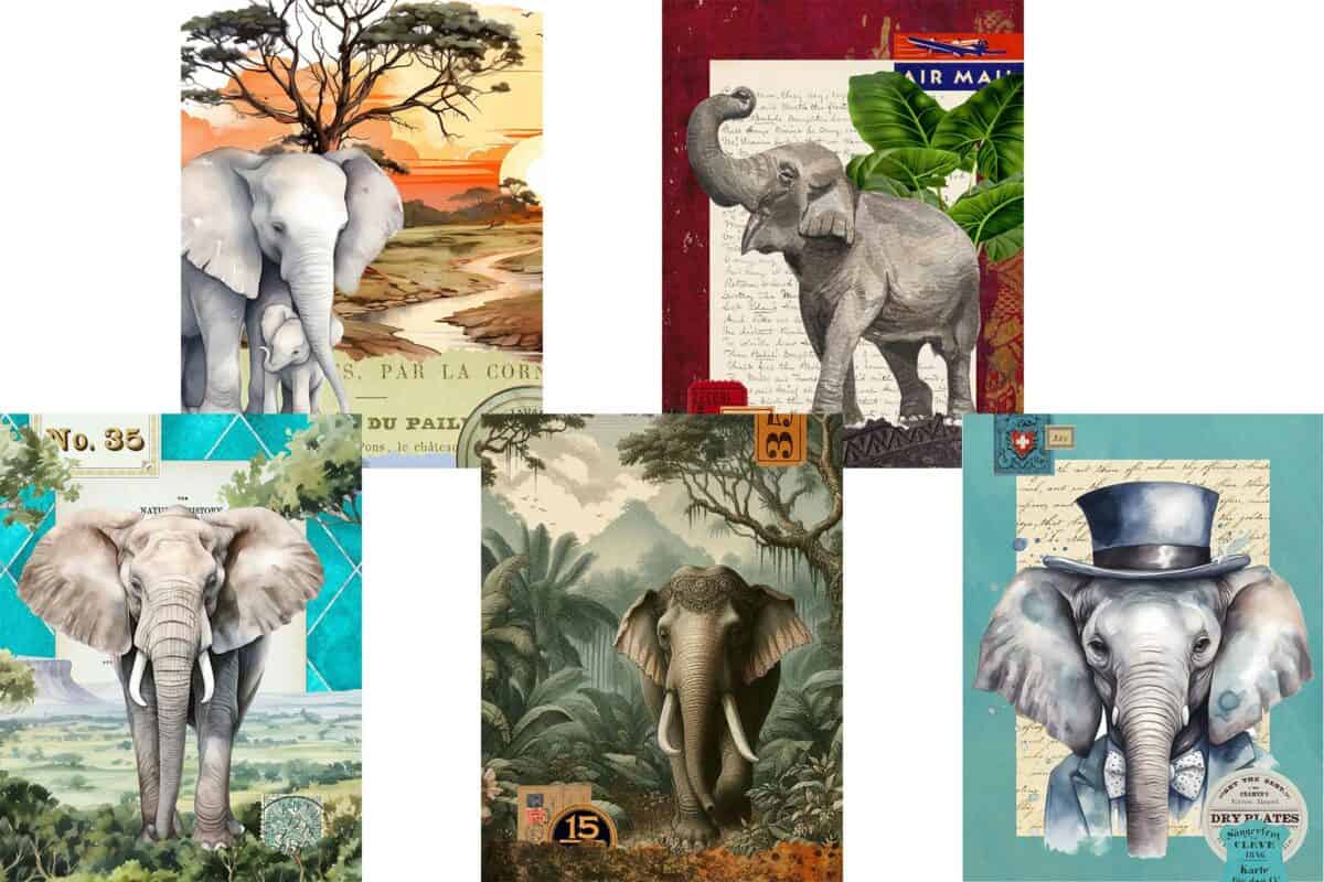 5 Awesome Elephants Journal Pages · Artsy Fartsy Life