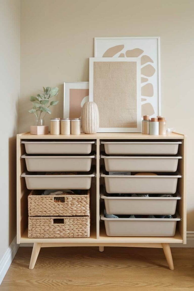 17 Stunning Ideas for Craft Room Organization Armoires · Artsy Fartsy Life