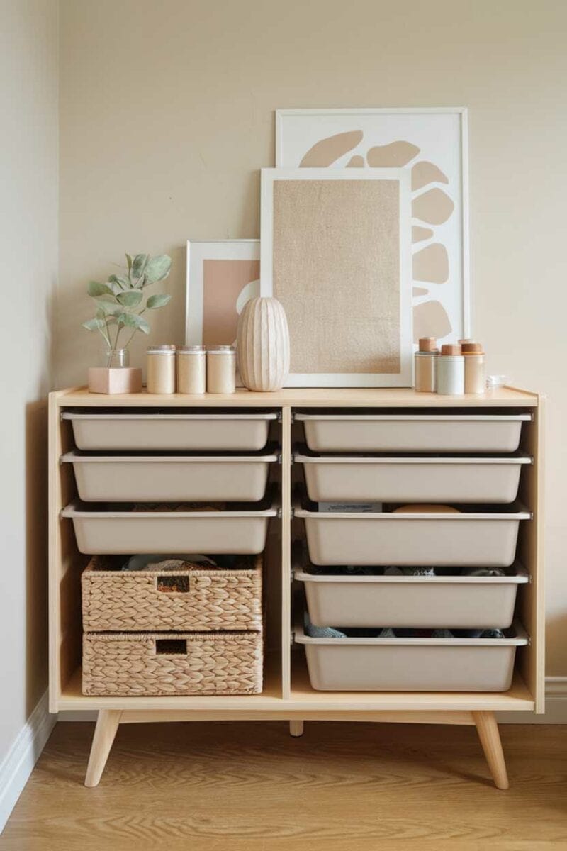 17 Stunning Ideas for Craft Room Organization Armoires · Artsy Fartsy Life