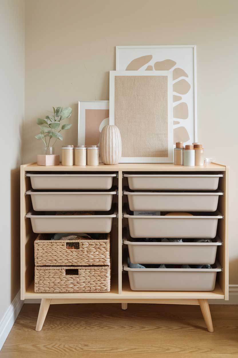 17 Stunning Ideas for Craft Room Organization Armoires · Artsy Fartsy Life