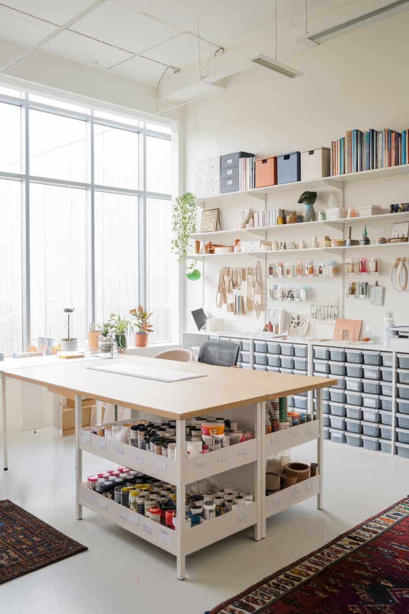 20 Office Craft Room Combos: Design, Organization & Inspiration · Artsy ...